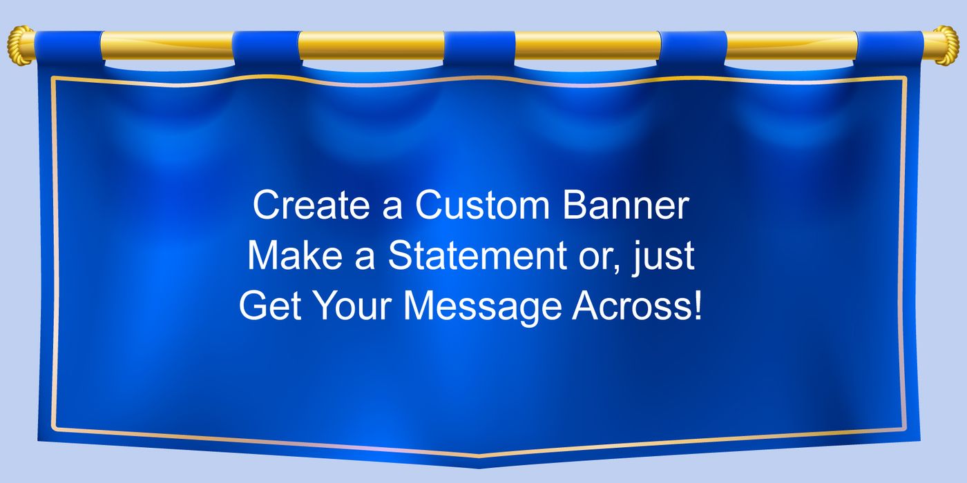 Medieval Blue Flag Custom Banner - 24 x 48 | CustomLanyard.net | SKU# 15229