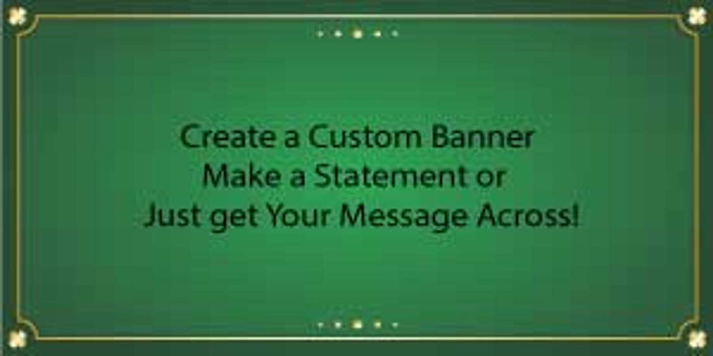 Clover Corner Custom Banner - 12 x 24 | Wrist-Band.Com | SKU# 13938
