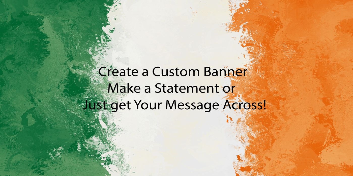 Irish Colors Custom Banner - 24 x 48 | CustomLanyard.net | SKU# 14932
