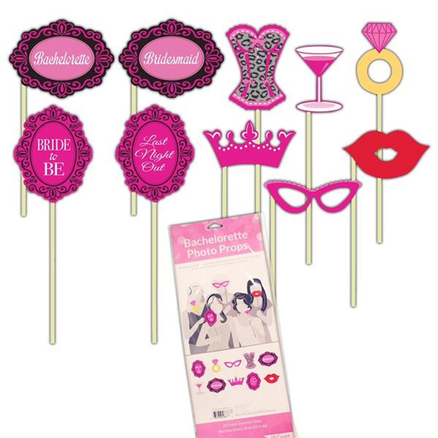Bachelorette Photo Booth Prop Kit | CustomBalloon.Ca | SKU# 13358