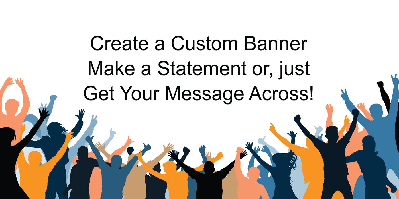 Cheering Crowd Custom Banner - 12 x 24 | CustomLanyard.Ca | SKU# 13846