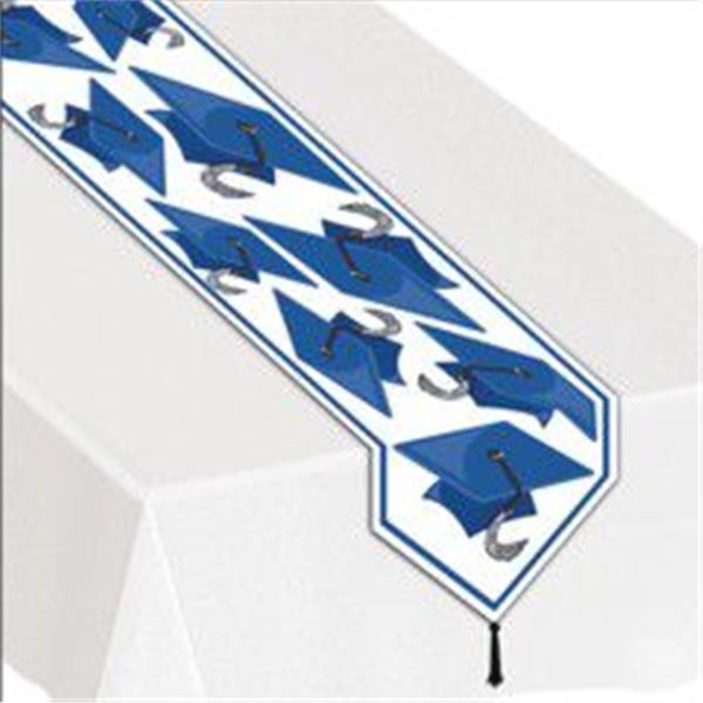 Blue Graduation Table Runner | CustomLanyard.net | SKU# 13658