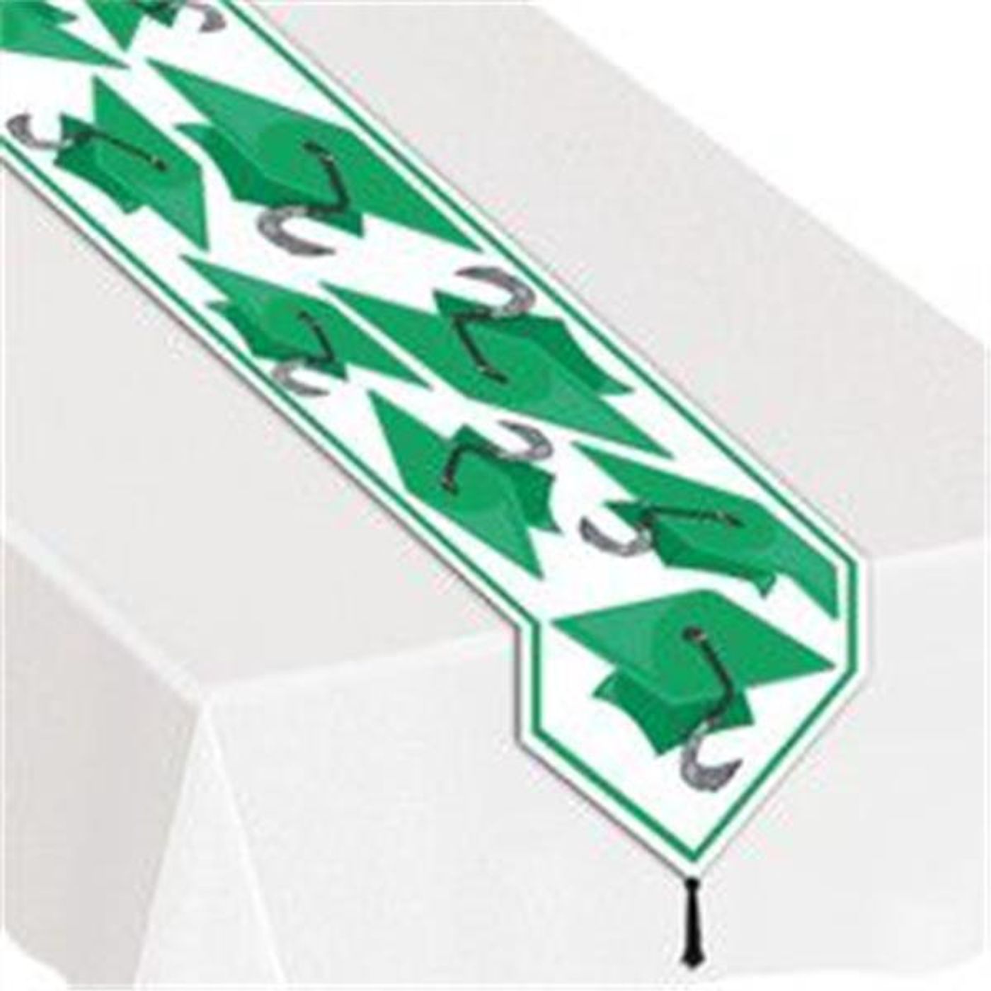 Green Graduation Table Runner | CustomLanyard.net | SKU# 14666