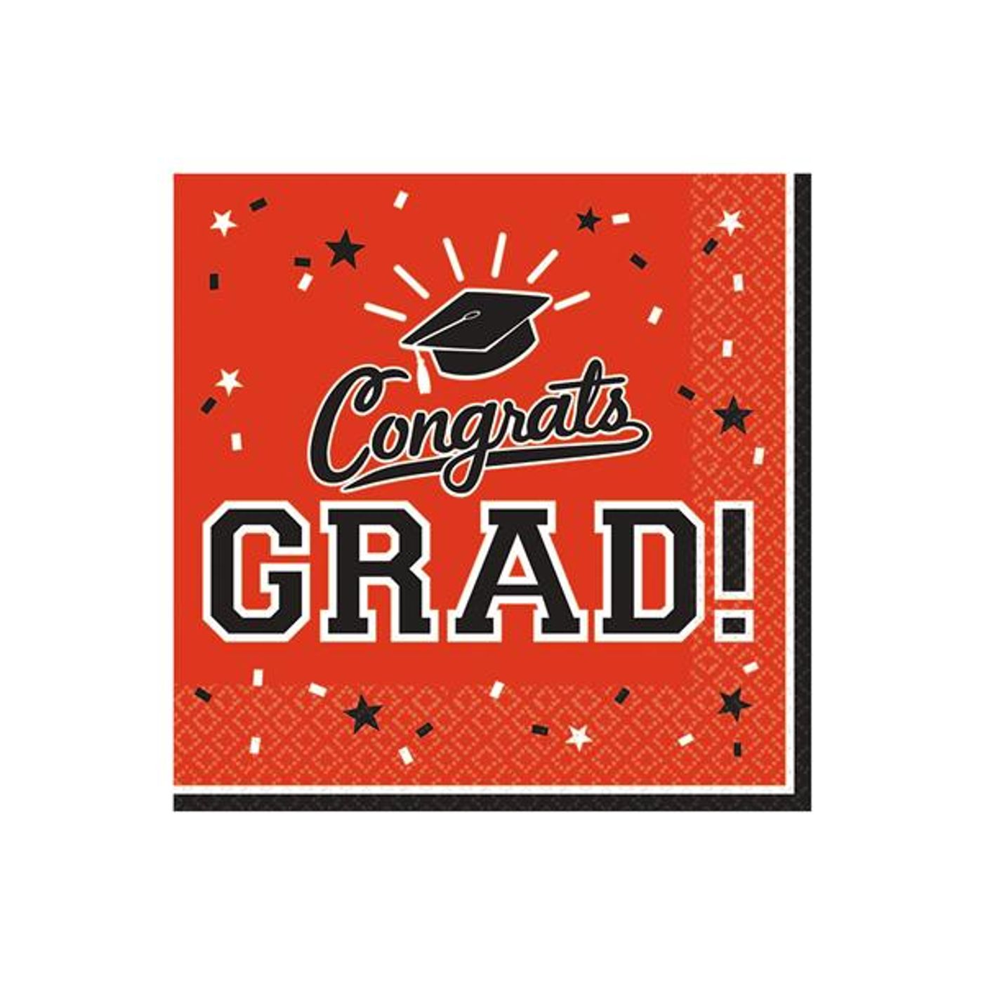 Orange Graduation Lunch Napkins | CustomBalloon.Ca | SKU# 13091