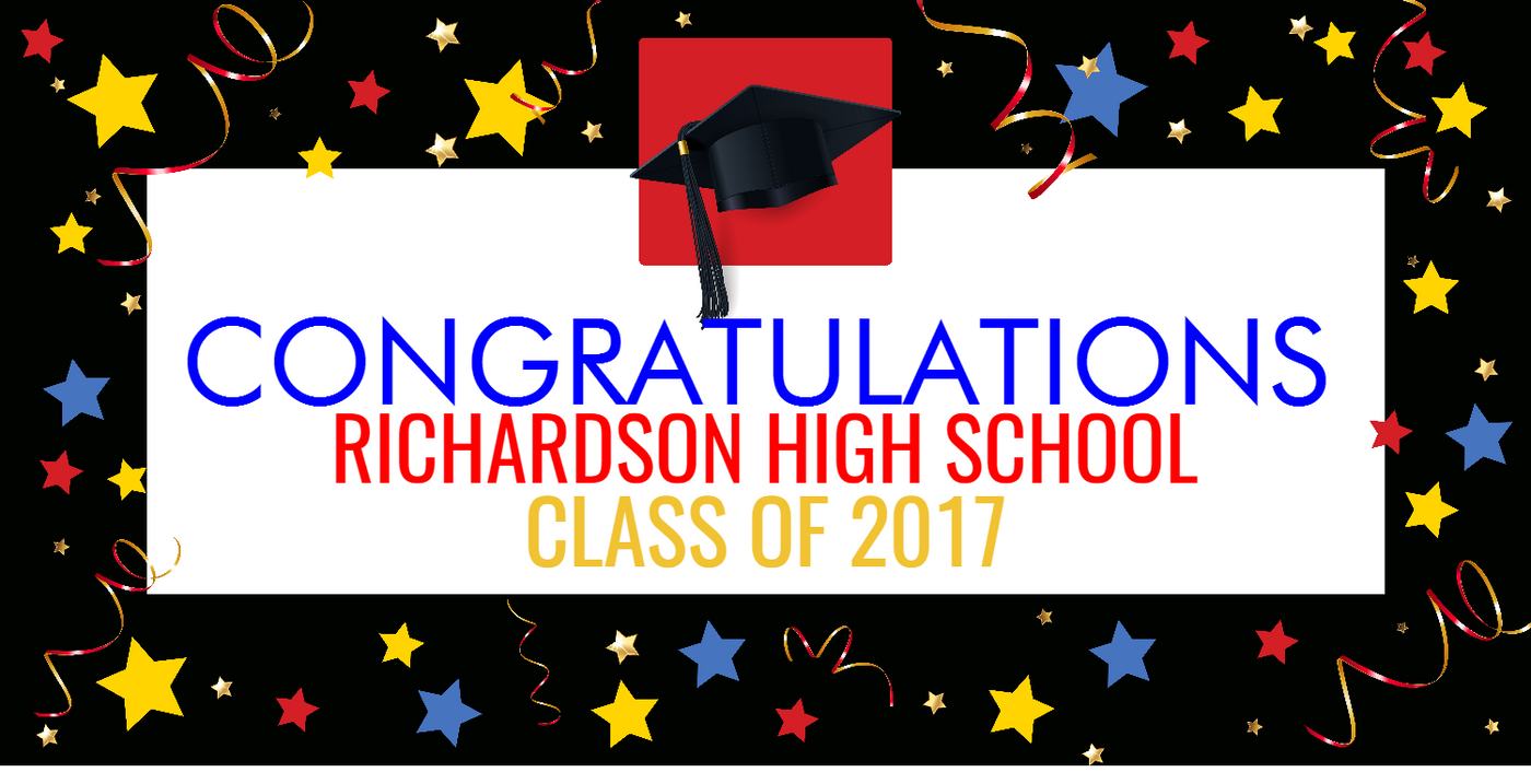 Graduation Stars Banner - 36 x 72 | CustomLanyard.net | SKU# 14580