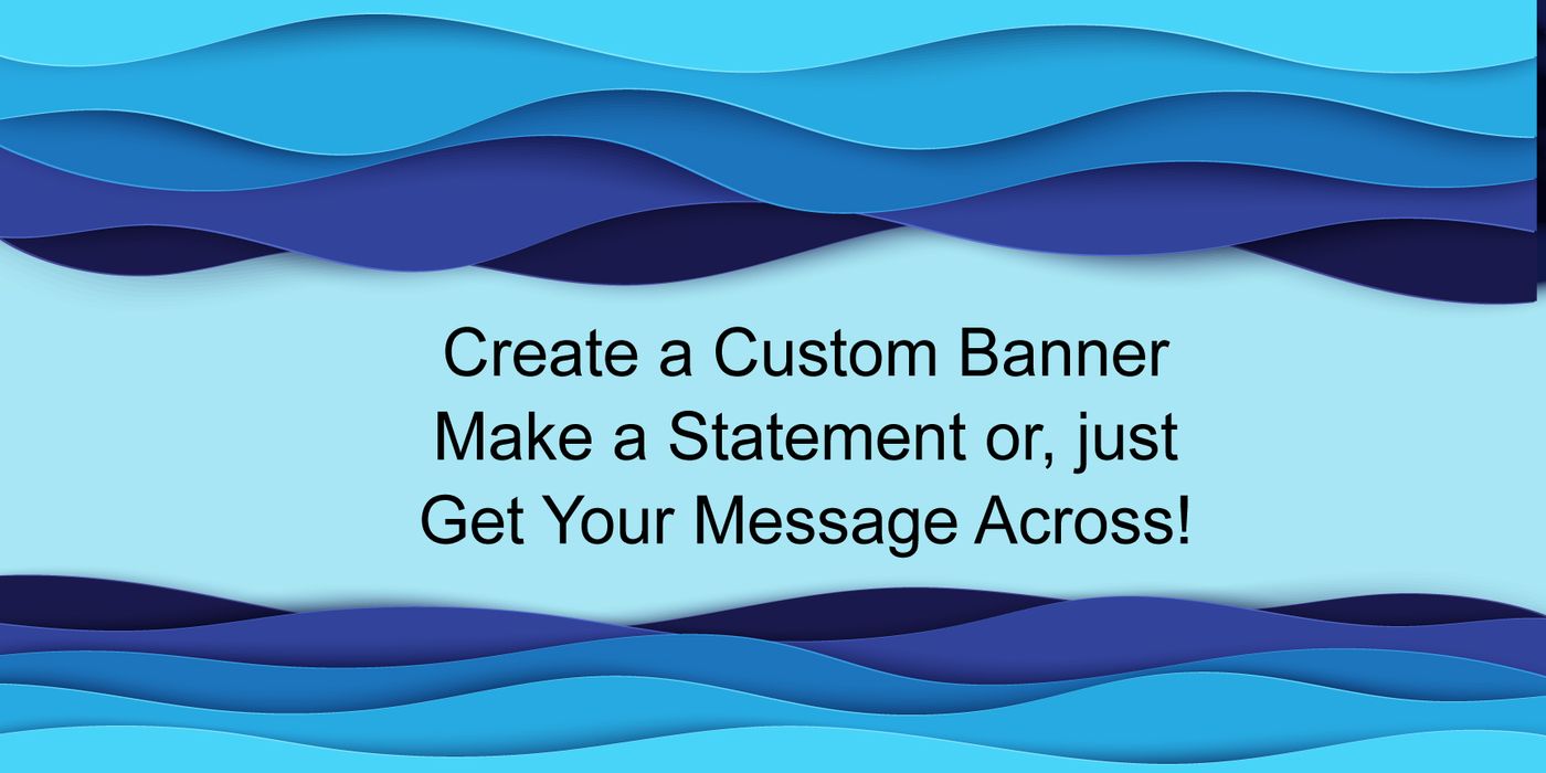 Blue Waves Custom Banner - 48 x 96 | CustomLanyard.net | SKU# 13687