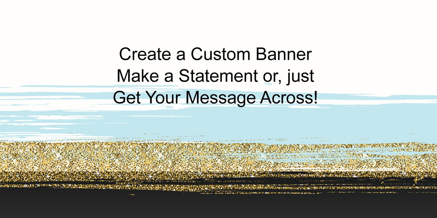 Glitter Beach Custom Banner - 24 x 48 | CustomButtonsNow.com | SKU# 14434
