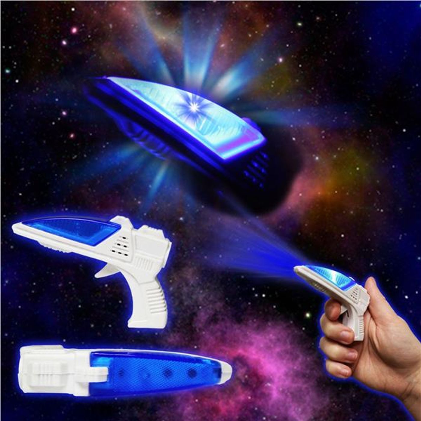 LED Toy Space 3 1/2" Gun With Sound | CustomLanyard.net | SKU# 10802