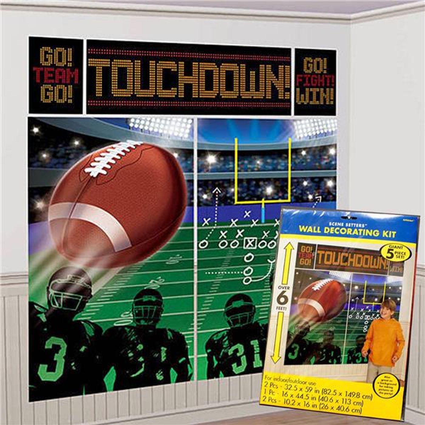 Football Wall Decorating Kit | CustomLanyard.net | SKU# 14372