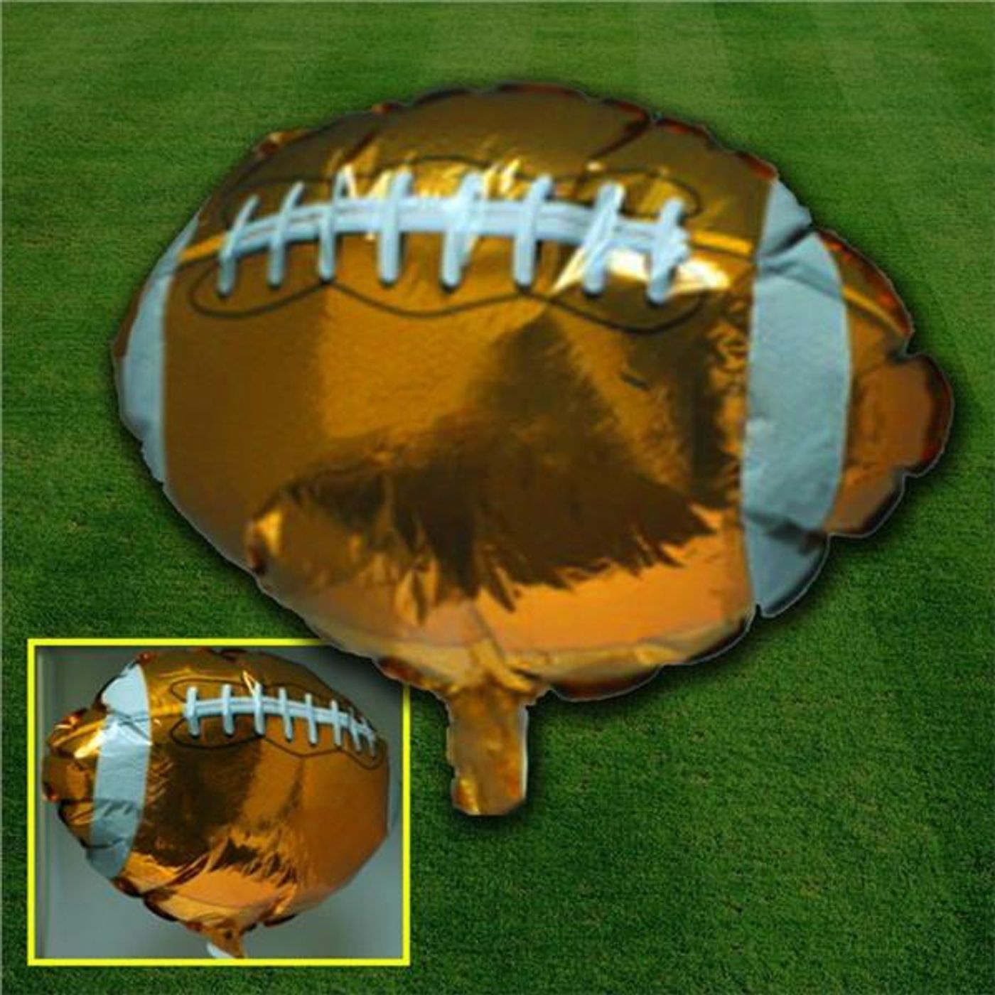 Football Metallic 18" Balloon | CustomLanyard.net | SKU# 14360