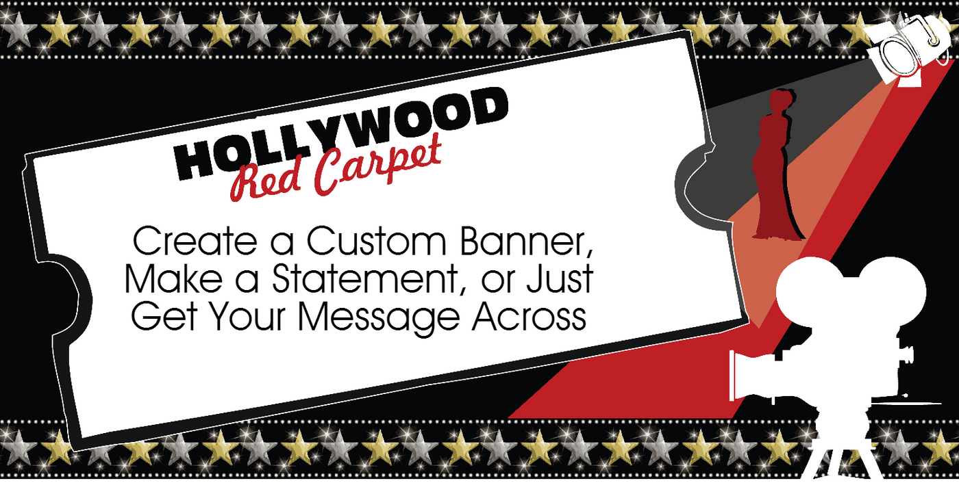 Hollywood Red Carpet Banner - 12 x 24 | CustomLanyard.net | SKU# 14837