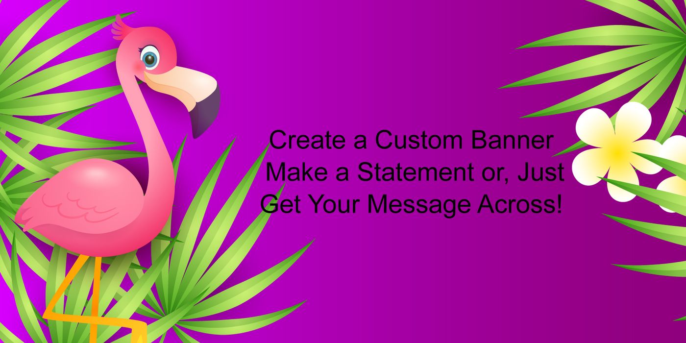 Flamingo Custom Banner - 48 x 96 | CustomBalloonNow.com | SKU# 14318