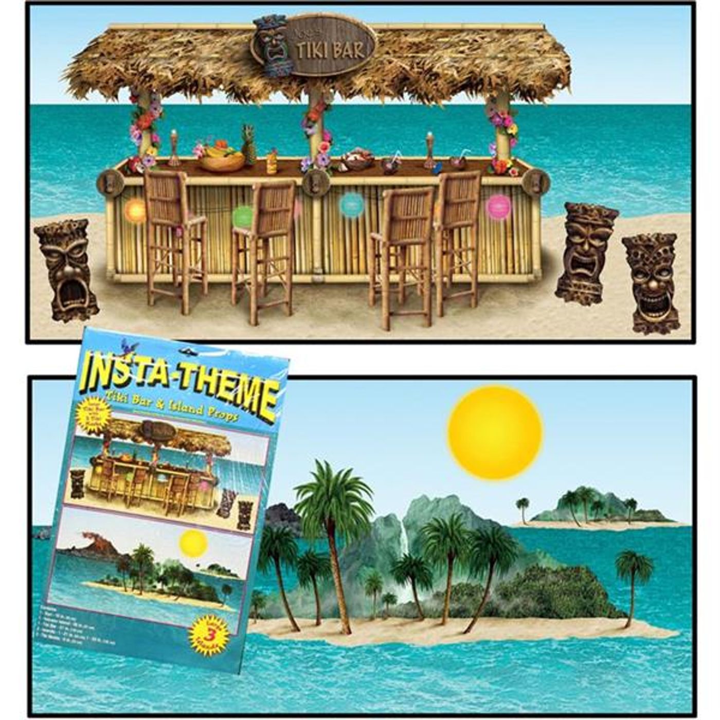 Tropical Island Tiki Bar Props | CustomLanyard.Ca | SKU# 11562