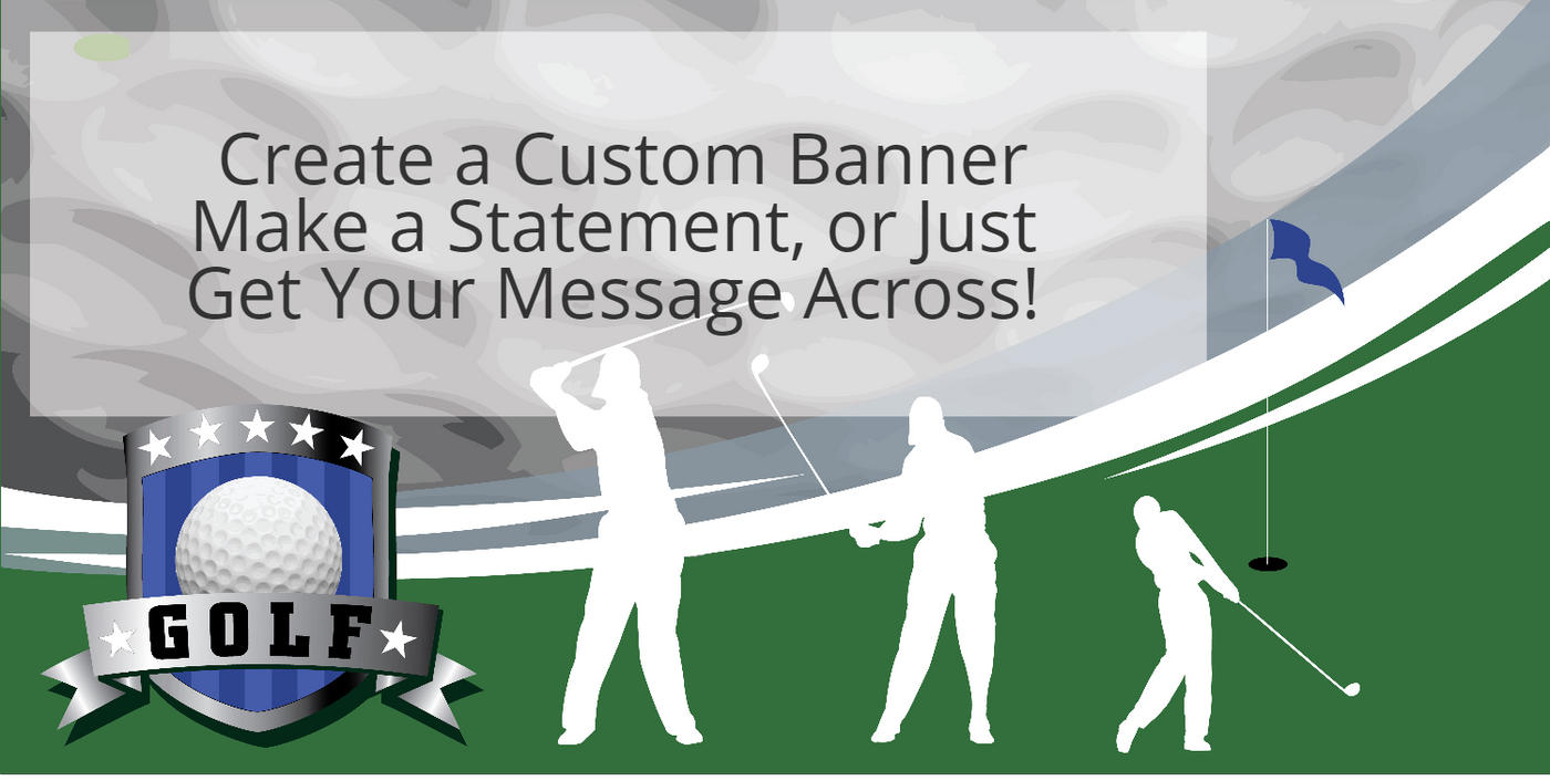 Golf Club Custom Banner - 18 x 36 | CustomLanyard.Ca | SKU# 14533