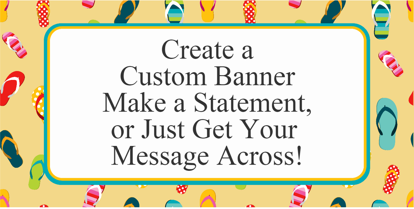 Beach Party Custom Banner - 48 x 96 | CustomButtonsNow.com | SKU# 13456