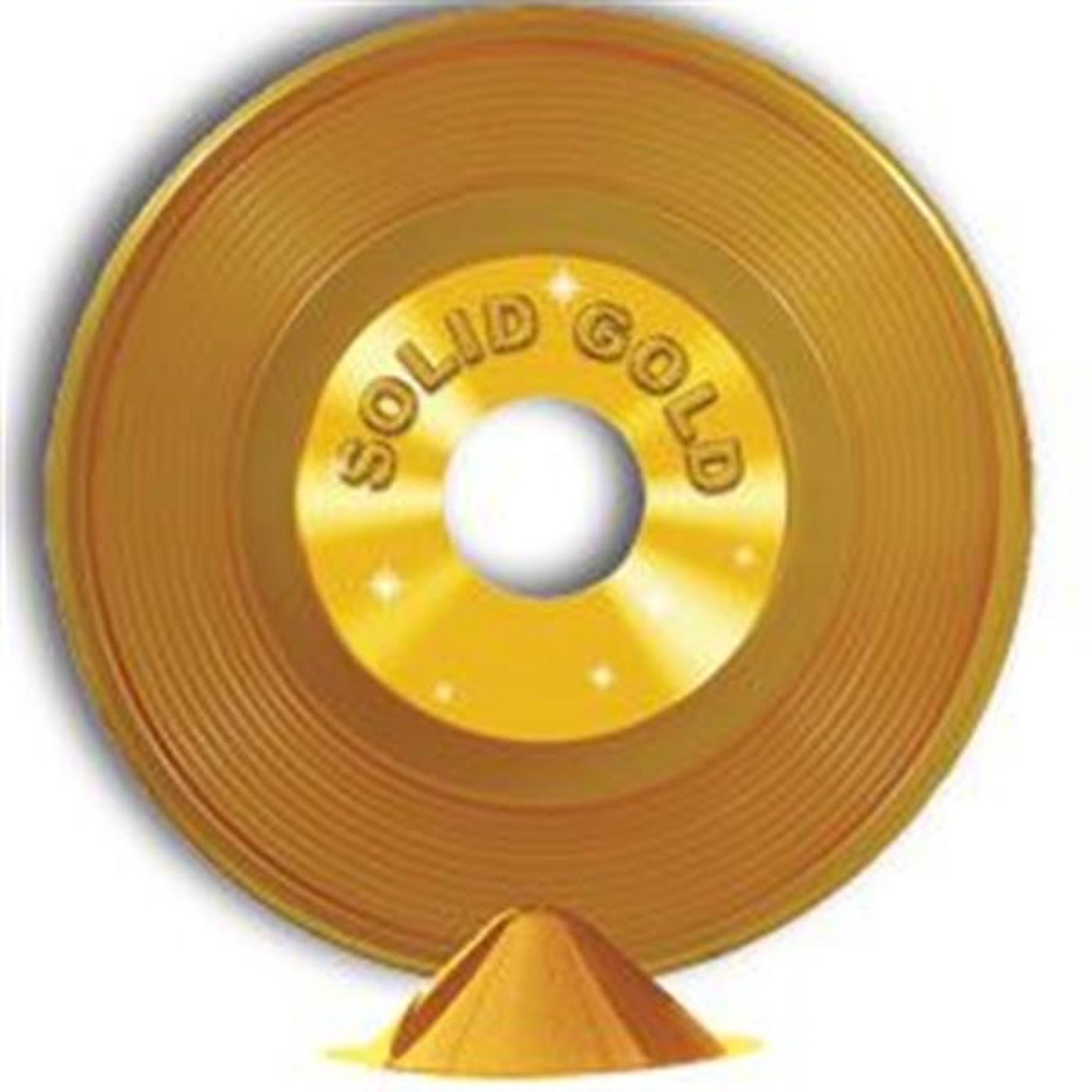 Gold Record 9" Centerpiece | Wrist-Band.Com | SKU# 14492