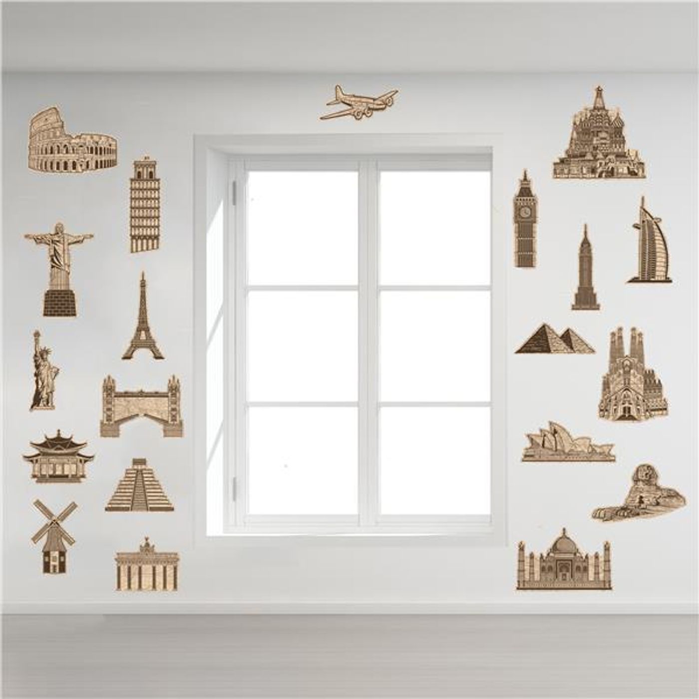 Around the World Cutouts | CustomLanyard.net | SKU# 13298