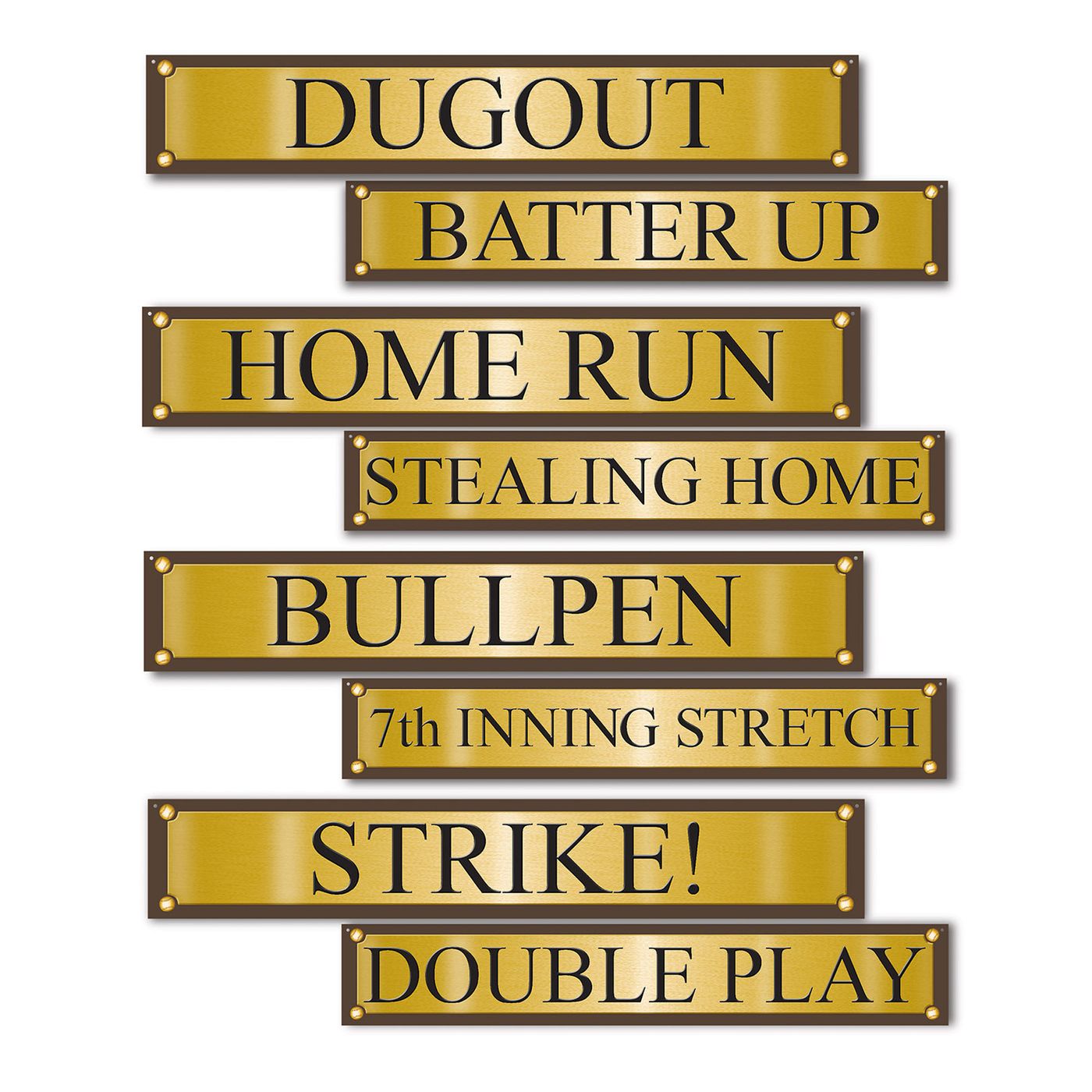 Baseball Street Signs Cutouts | CustomLanyard.net | SKU# 9533