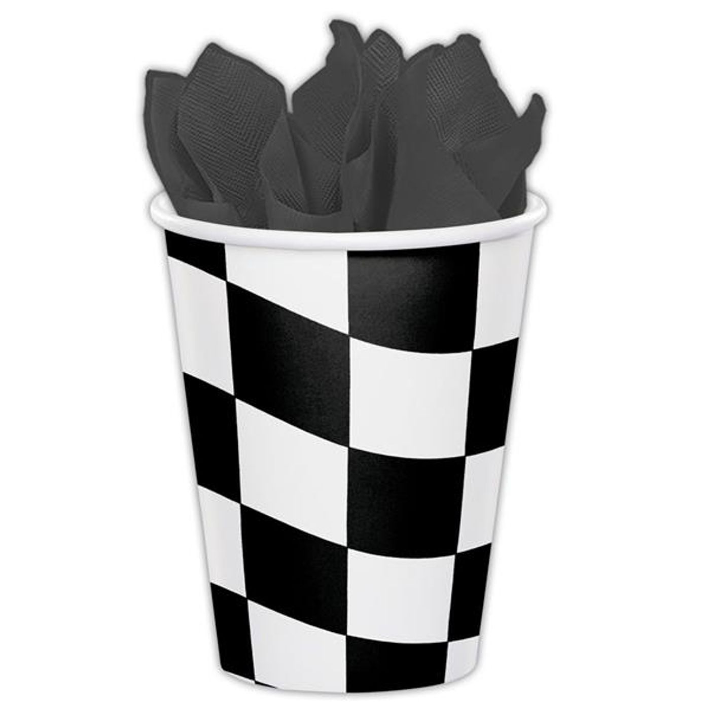 Checkered 9 oz Paper Cups | CustomButtonsNow.com | SKU# 12910