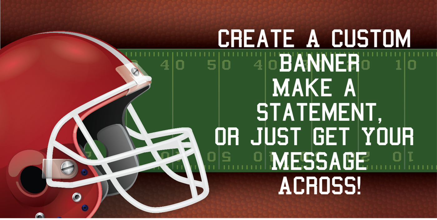 Football Field Custom Banner - 24 x 48 | CustomTattooNow.com | SKU# 14347