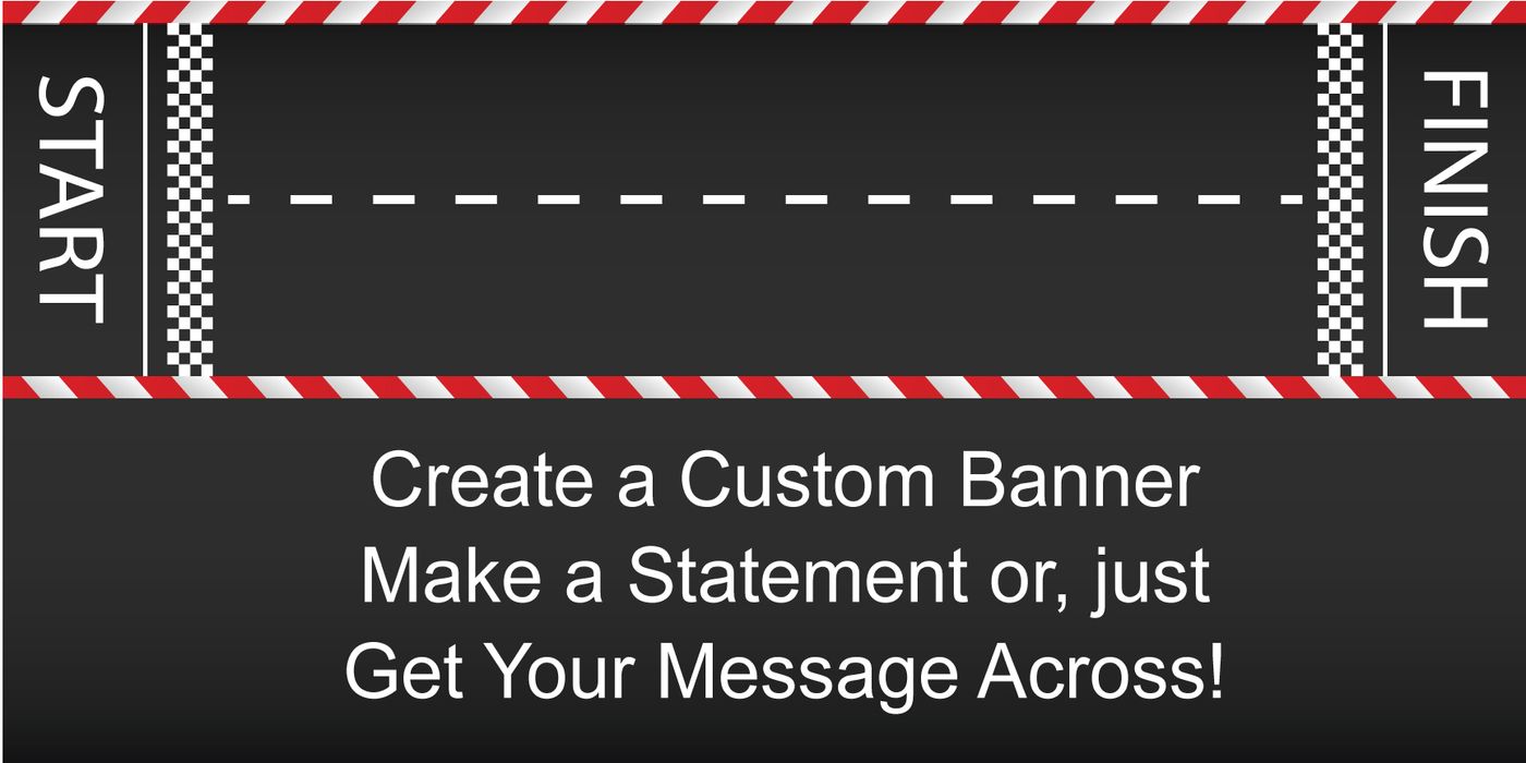Finish Line Custom Banner - 48 x 96 | CustomLanyard.net | SKU# 14299