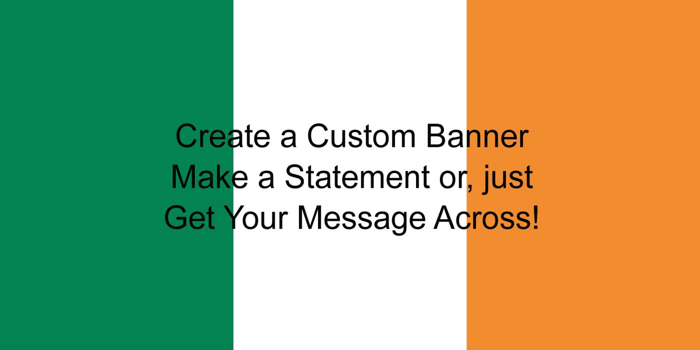 Irish Flag Custom Banner - 18 x 36 | CustomLanyard.net | SKU# 14936