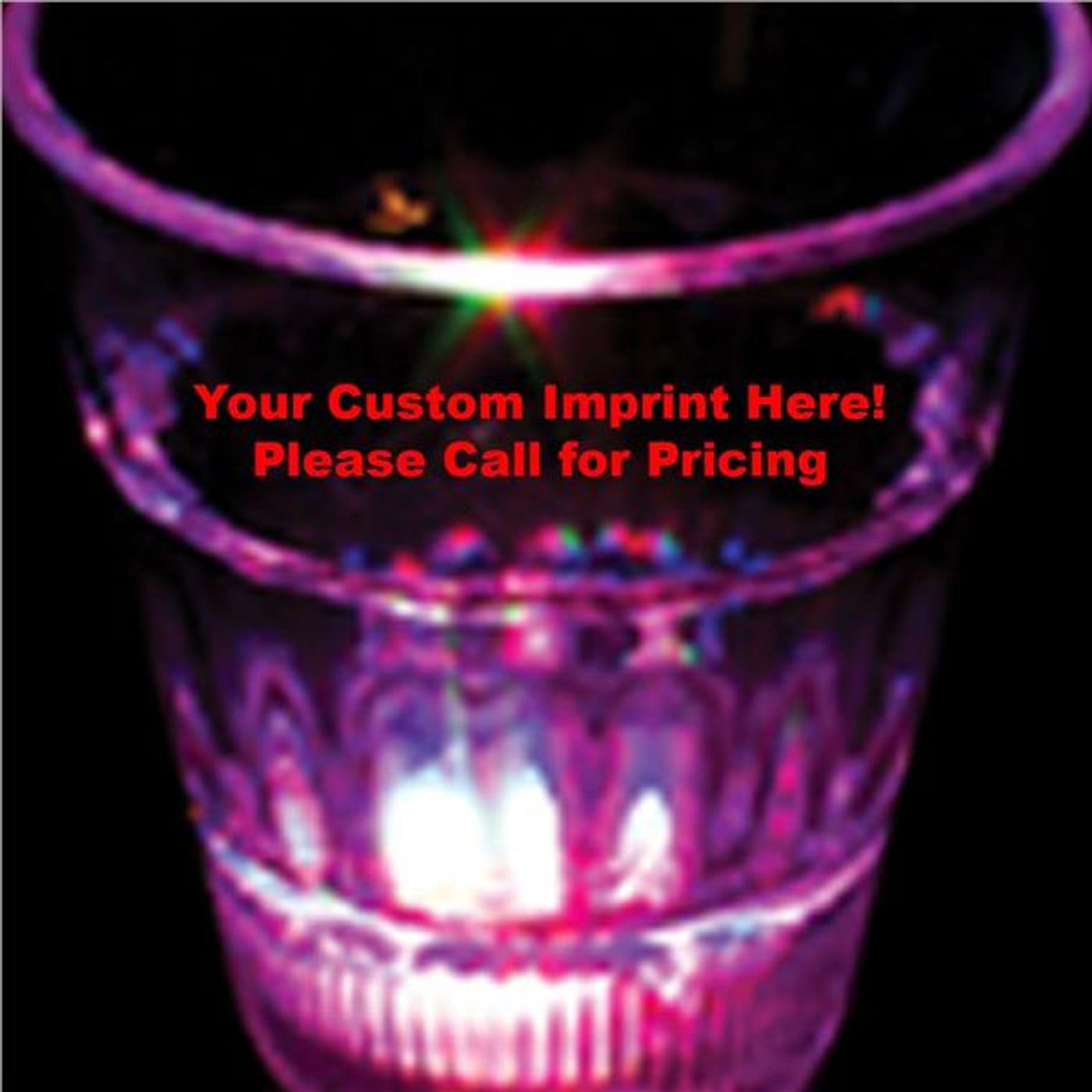 Multi-Color LED 2 oz Clear Shot Glass | CustomLanyard.net | SKU# 11027