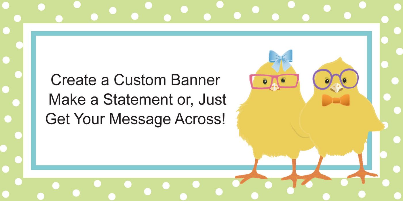 Easter Chicks Custom Banner - 24" X 48" | CustomLanyard.net | SKU# 14204