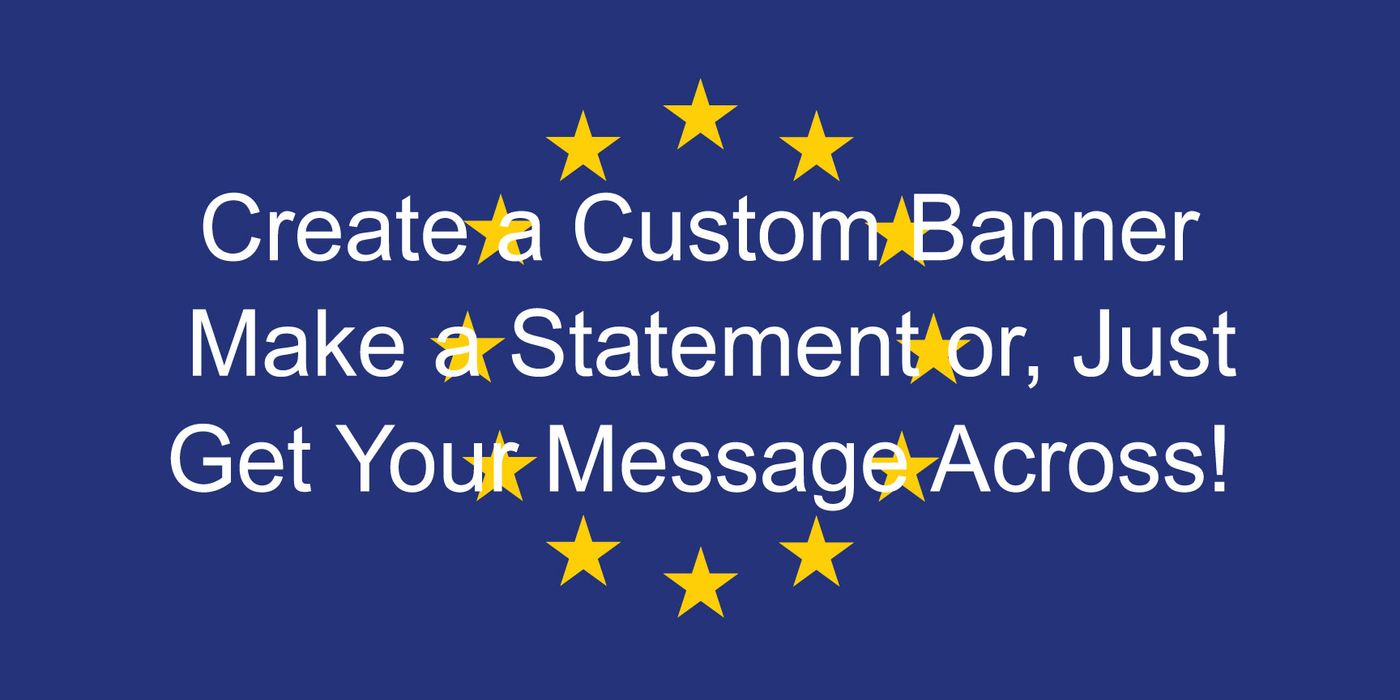 European Union Flag Custom Banner - 12" X 24" | CustomButtonsNow.com ...