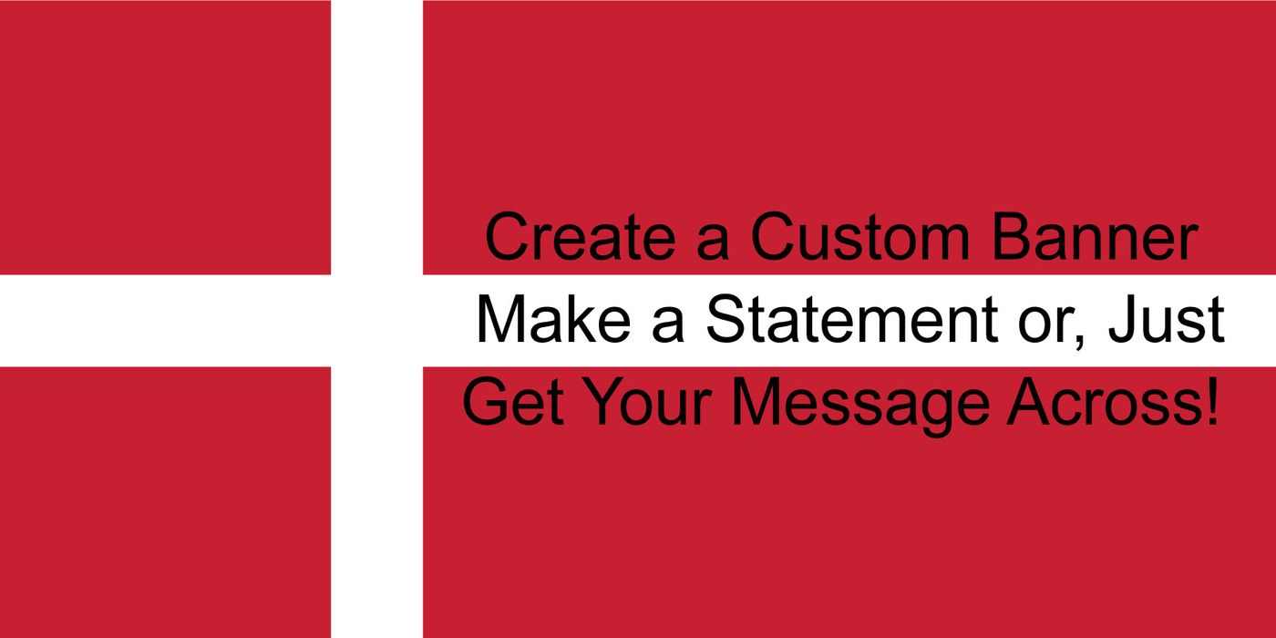 Danish Flag Custom Banner - 24" X 48" | CustomLanyard.net | SKU# 14089