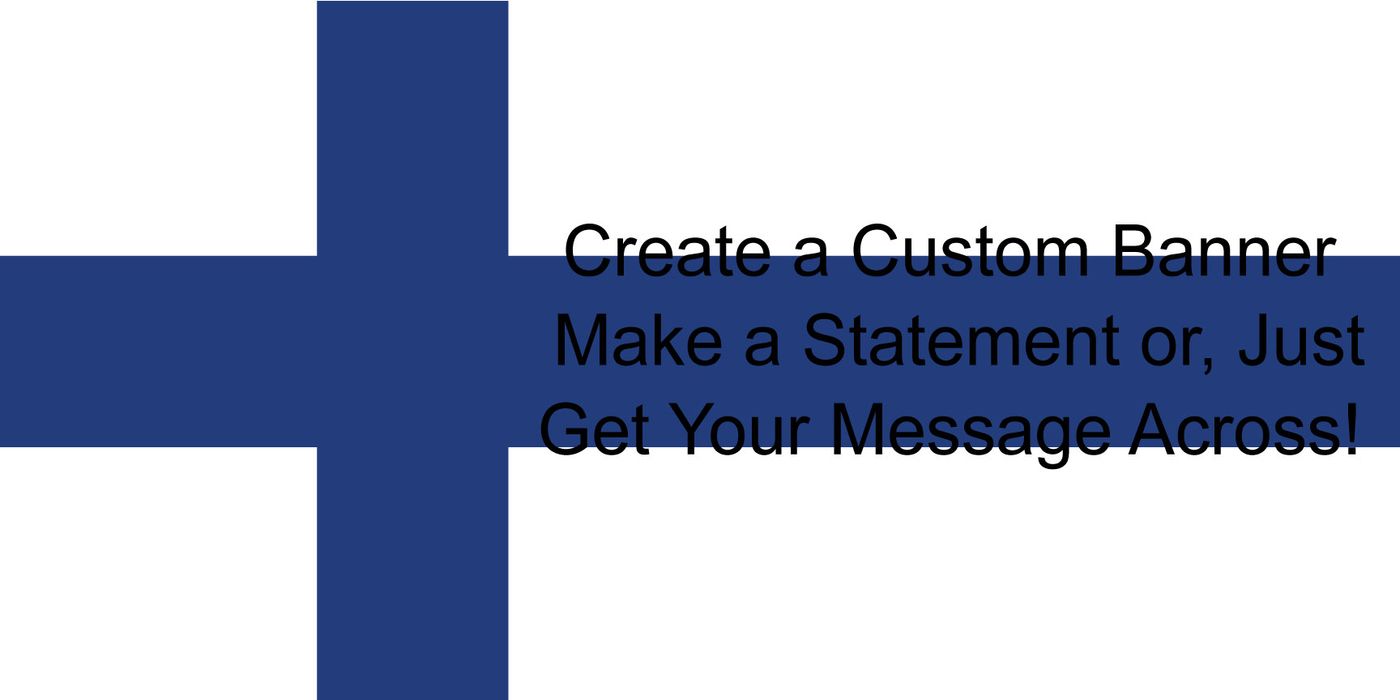 Finnish Flag Custom Banner - 24" X 48" | CustomLanyard.net | SKU# 14302