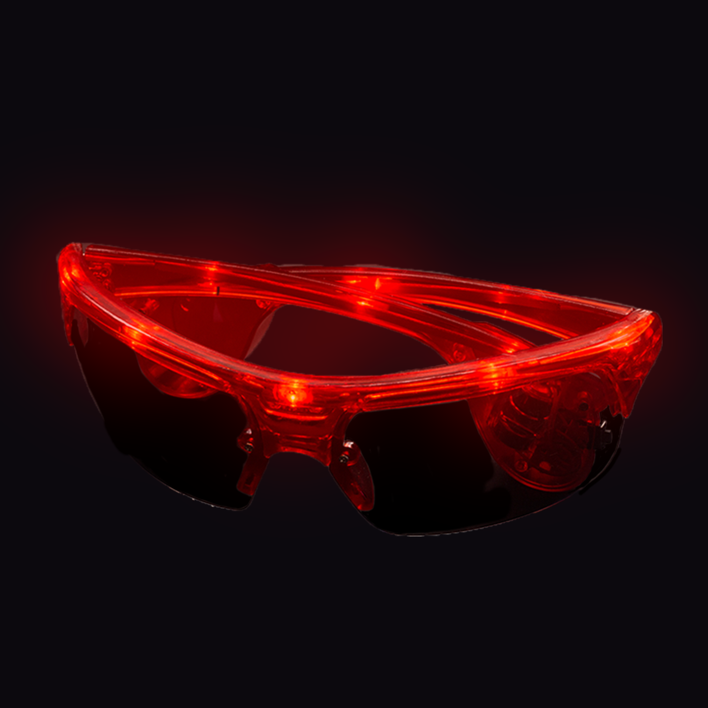 LED Flashing Sports Sunglasses- Red | CustomLanyard.net | SKU# 10438