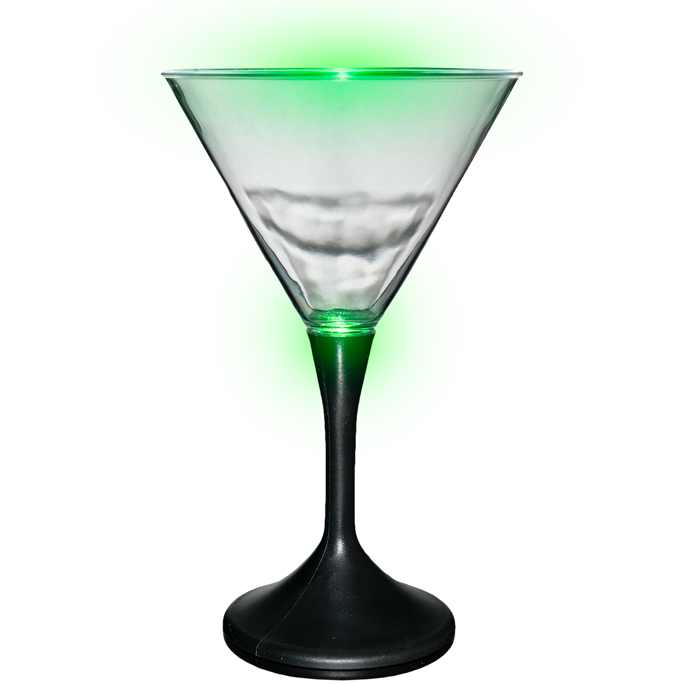 LED Light Up Martini Glass Black Stem - 7oz | CustomLanyard.net | SKU ...