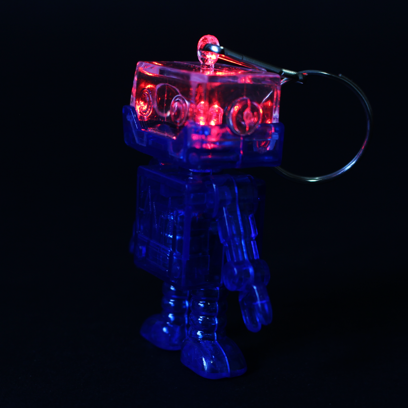 2" Light-Up Flashing Android Robot Keychain- Blue | CustomLanyard.Ca ...