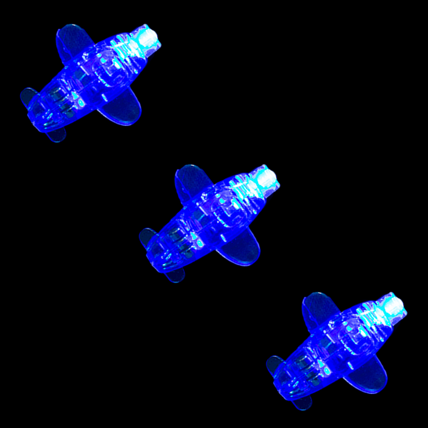 1.5" Light-Up Plane Finger Lights- Blue | CustomLanyard.net | SKU# 8964