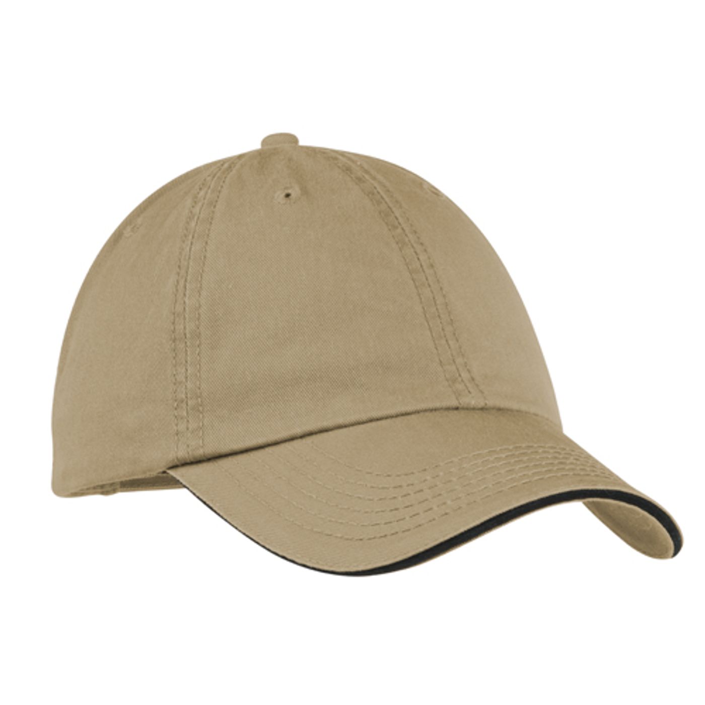 Port and Company Washed Twill Sandwich Bill Cap - Dark/All ...