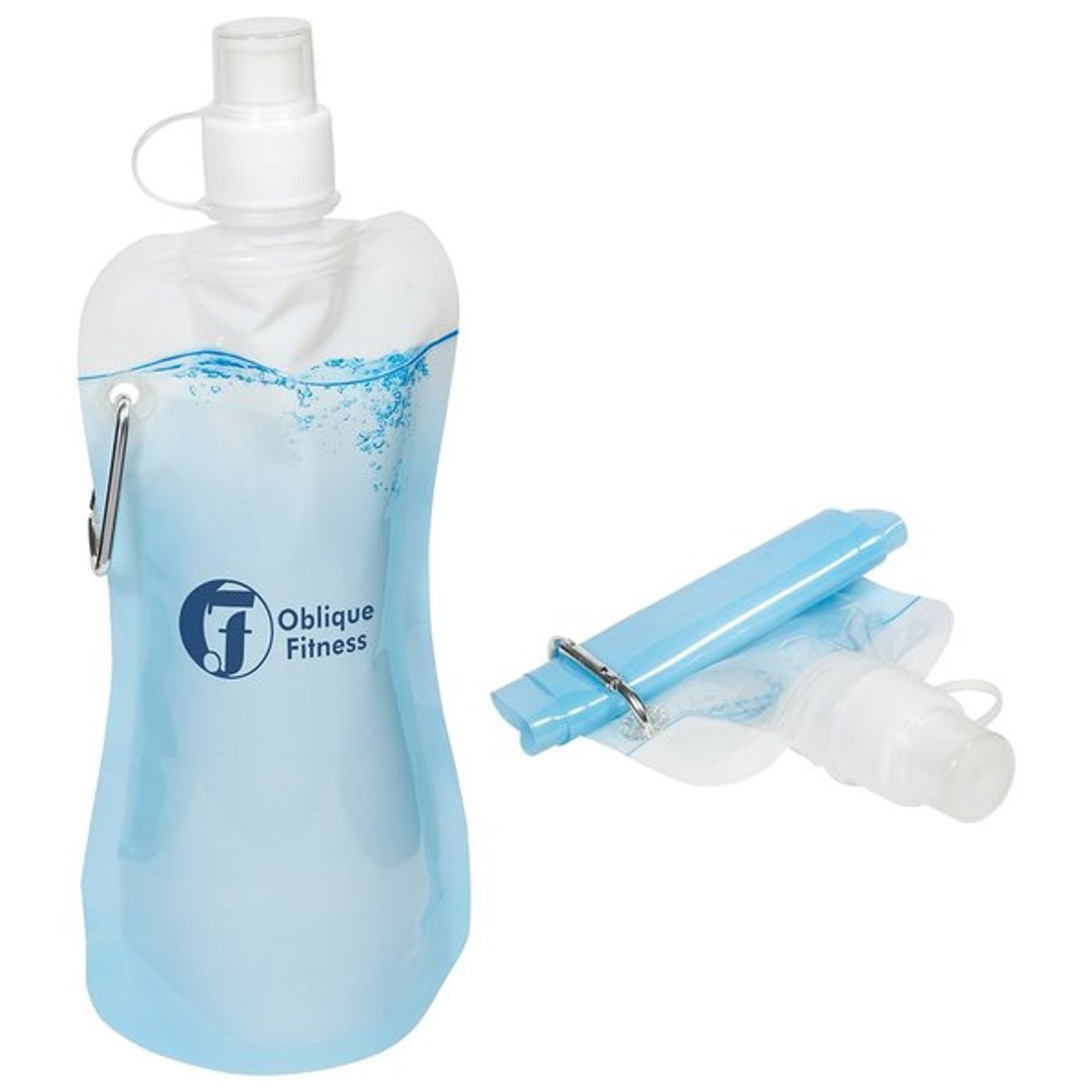 Flex Water Bottle with Carabiner - 16 oz. | CustomLanyard.net | SKU# 4031
