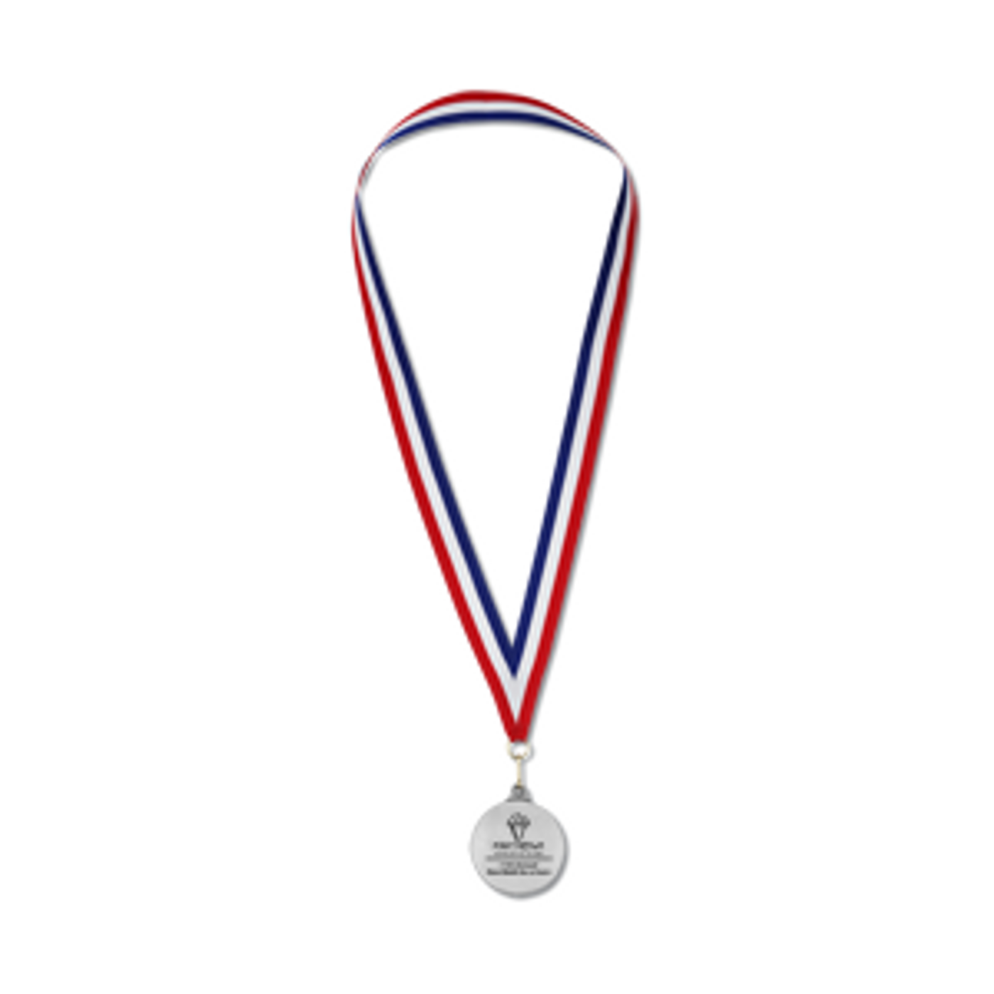 Antique Finish Medal with Red, White & Blue Ribbon | CustomLanyard.net ...