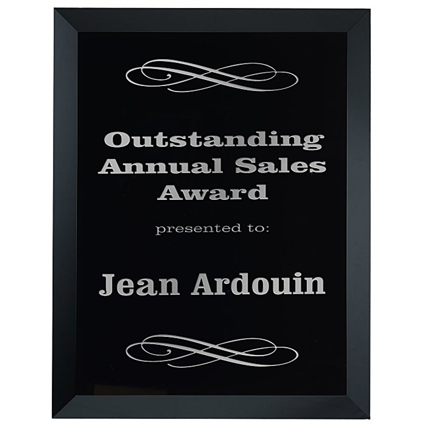 Black Glass Wall Plaque - 9" | CustomTattooNow.com | SKU# 5462