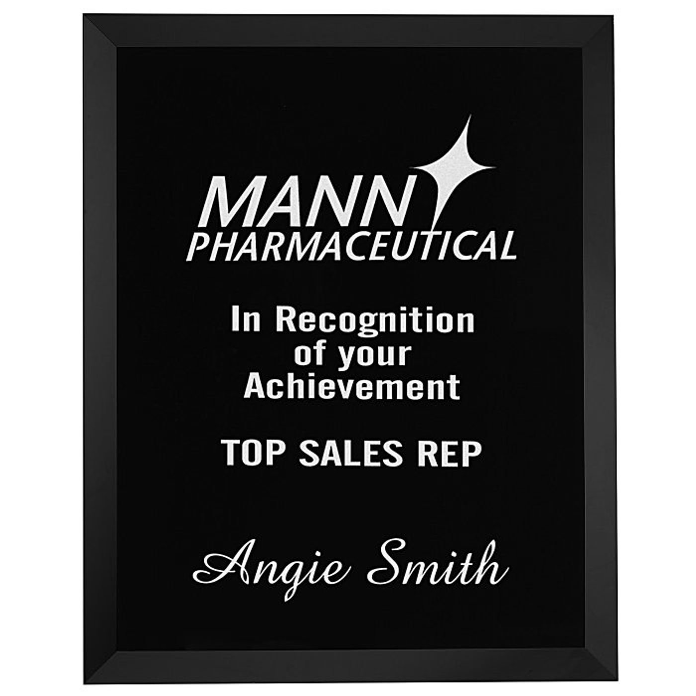 Black Glass Wall Plaque - 10" | CustomBalloonNow.com | SKU# 5474