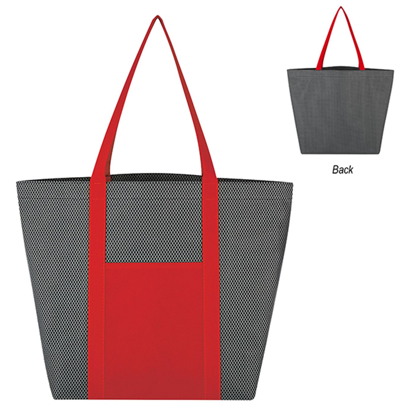 Custom Non Woven Honeycomb Mesh Tote Bag | CustomButtonsNow.com | SKU# 103