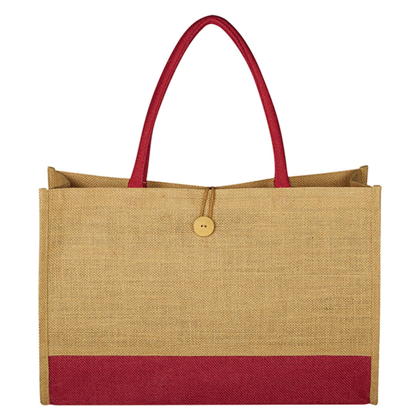 Custom Jute Box Tote Bag | CustomButtonsNow.com | SKU# 238