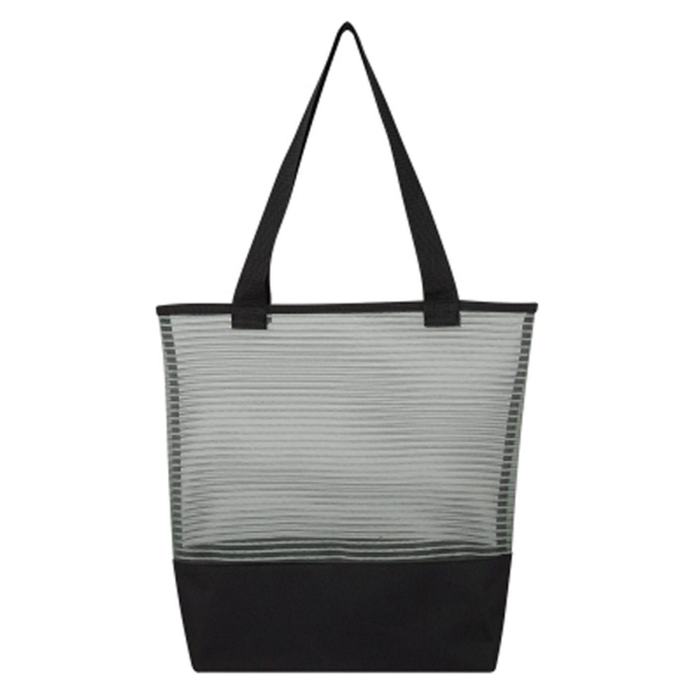 Custom Sheer Mesh Pinstripe Tote Bag | CustomLanyard.net | SKU# 271