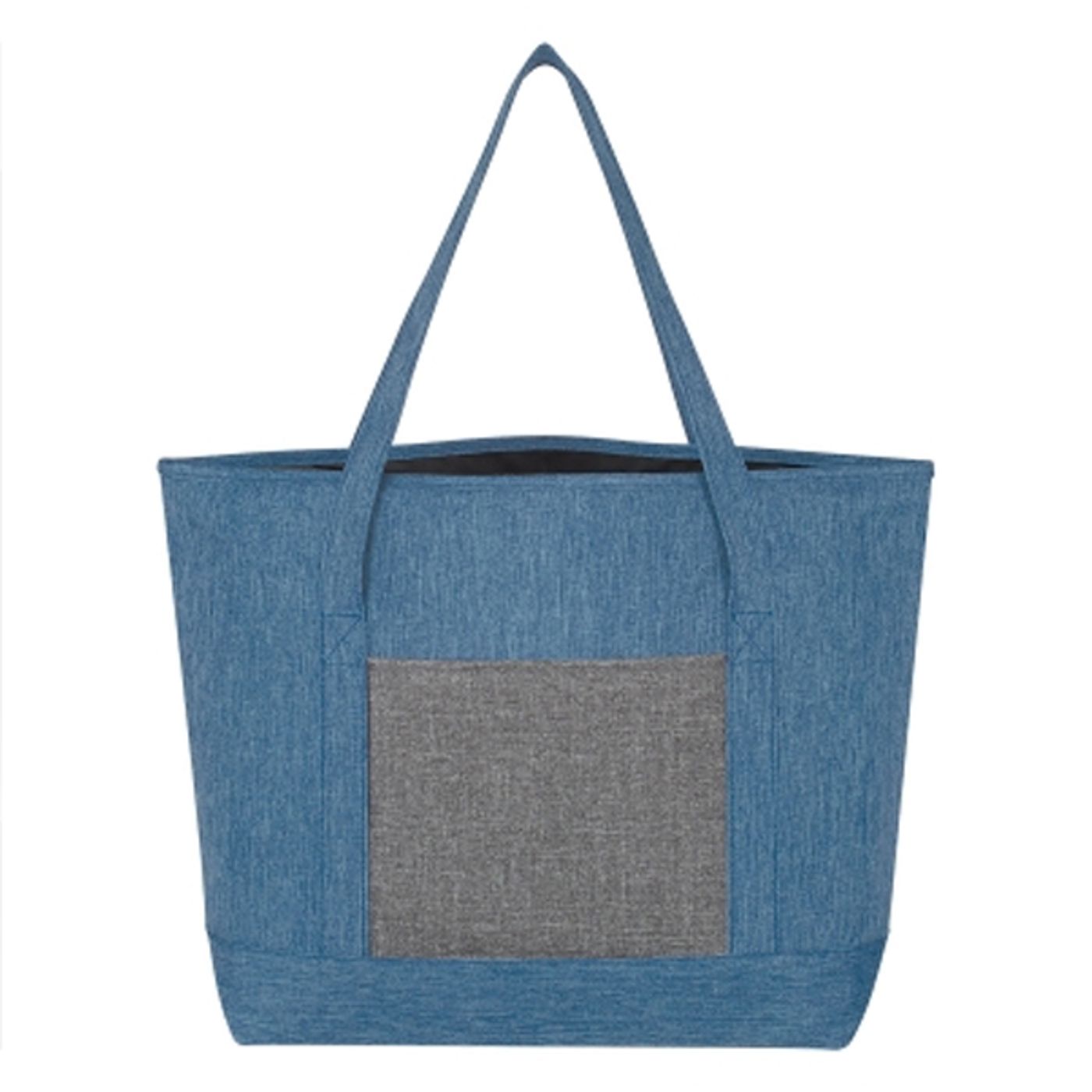 Custom Printed Denim Effect Tote Bags With Logo | CustomButtonsNow.com ...