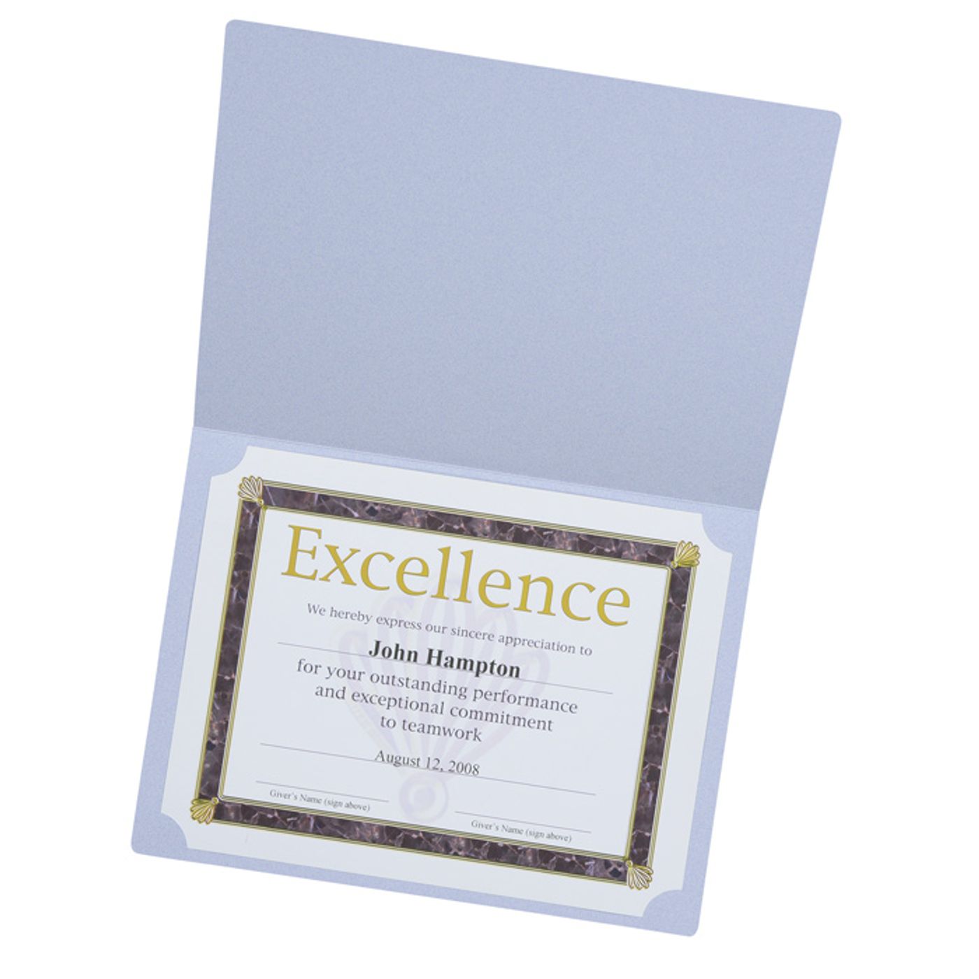 Paper Certificate Holder - Fiber | CustomLanyard.net | SKU# 5322