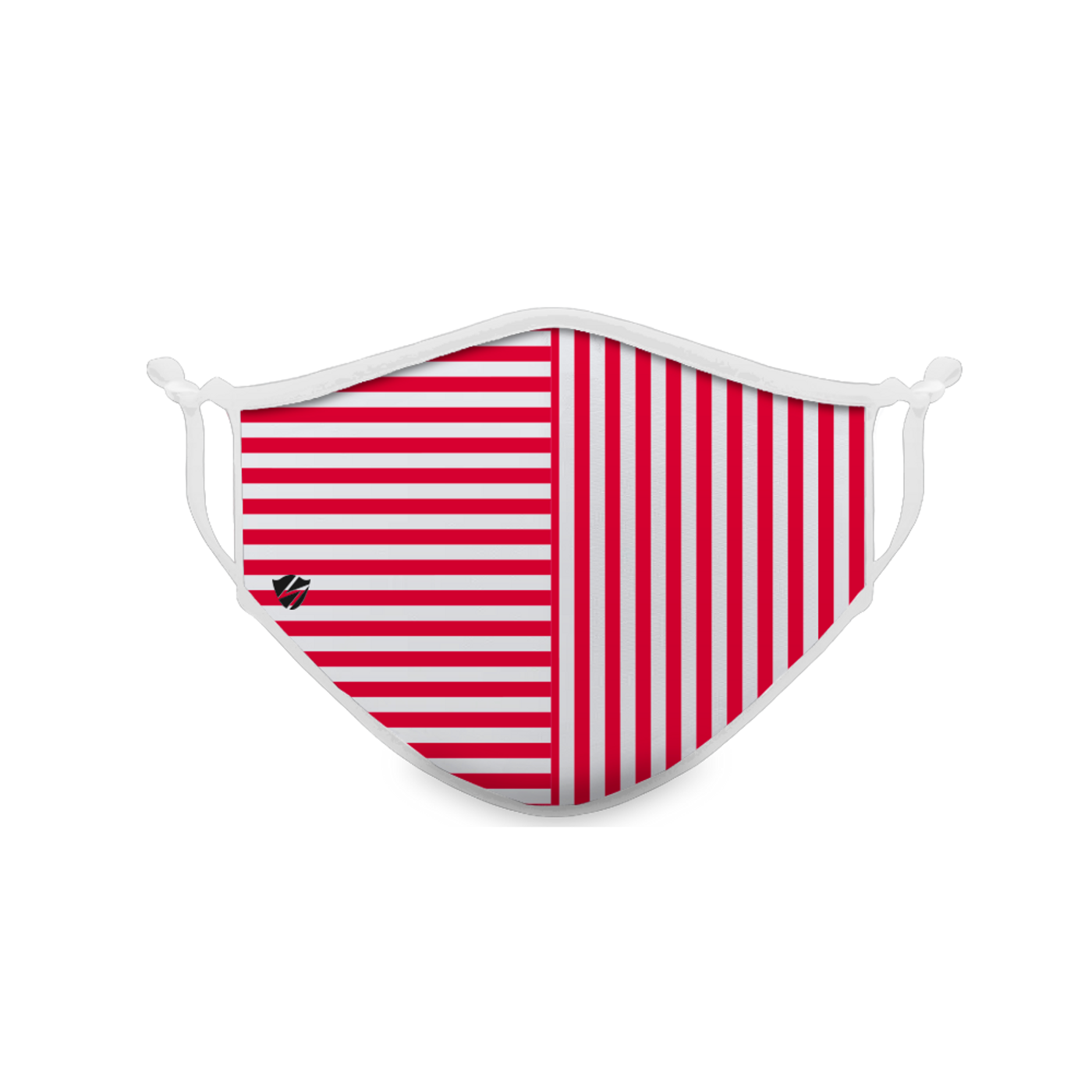 Washable Red & White Striped Color Face Masks - Custombuttonsnow.Com ...