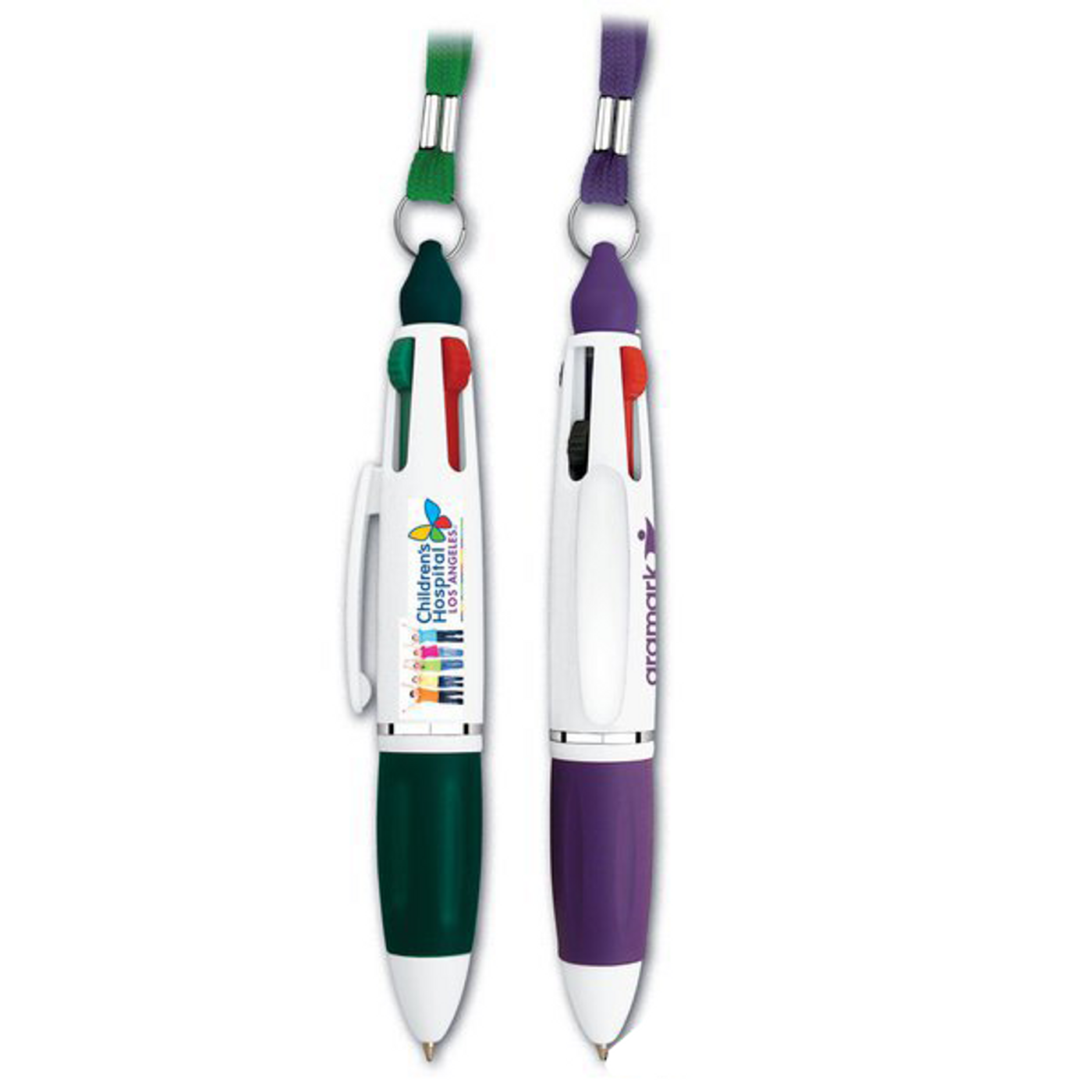 Quad Pen with Lanyard | CustomLanyard.Net | CustomLanyard.net | SKU# 885