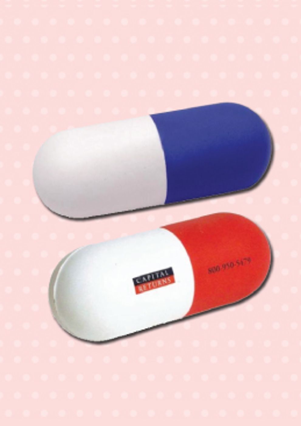 Pill Shaped Stress Ball | CustomButtonsNow.Com | CustomButtonsNow.com ...