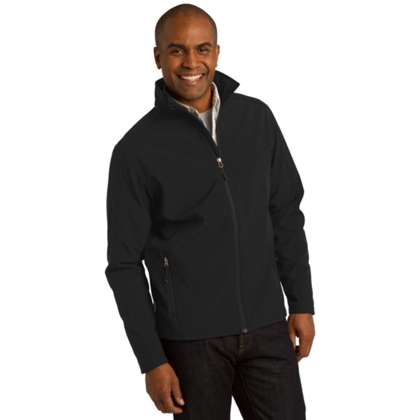 Port Authority Core Soft Shell Jacket - Dark/Color | CustomLanyard.IN ...