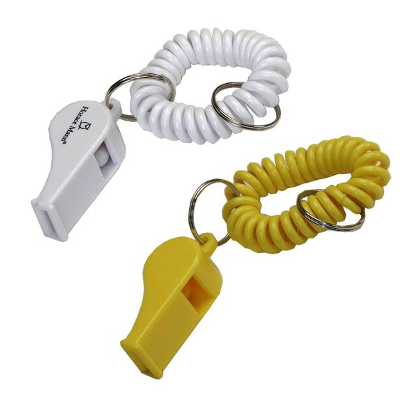 Wrist Coil With Whistle Keyring | CustomLanyard.net | SKU# 3600